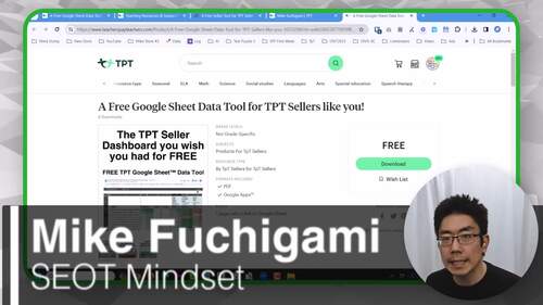 How To Use The TPT Free Data Google Sheet Tool By Mike Fuchigami