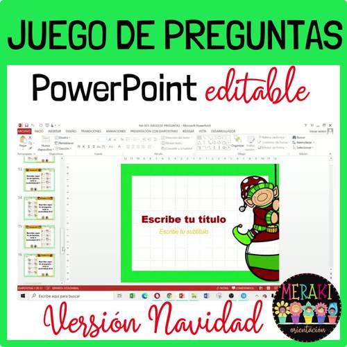 JUEGO DE PREGUNTAS INTERACTIVO NAVIDAD Power Point Editable Distance