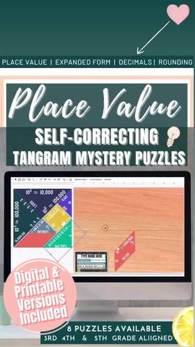 Place Value Tangram Puzzle BUNDLE Includes All 8 Puzzles TpT
