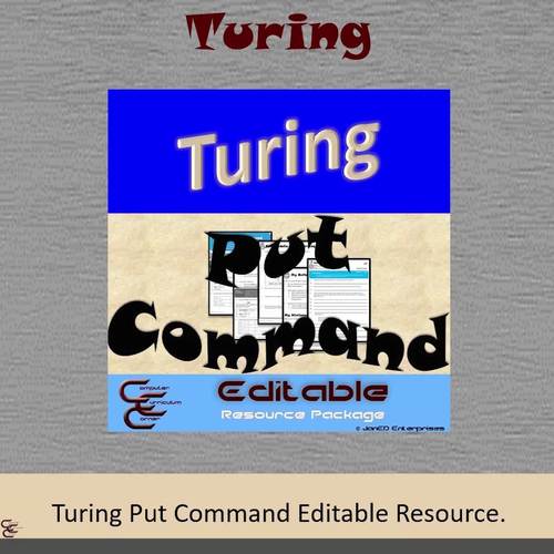 Coding Distance Learning Turing Put Command Editable Resource Package