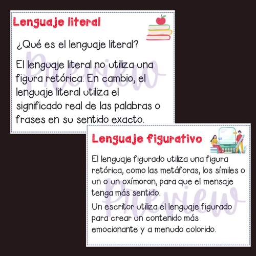 Lenguaje figurado vs Lenguaje literal Presentación TPT