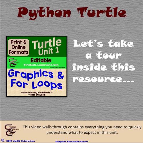 Coding Distance Learning Unit 1 Turtle Graphics For Loops Videos