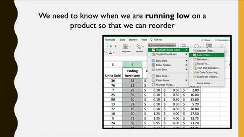 Microsoft Excel Lesson 2 Conditional Formatting Data Validation Video