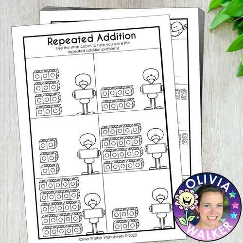 Snap Cube First Multiplication Arrays Skip Counting Worksheets