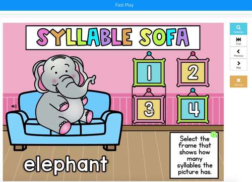 Clapping Syllables Digital Task Cards Boom Cards By My Teaching Pal