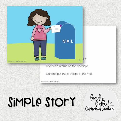 Valentine S Day Mail Carrier Themed Simple Story Language Tasks TPT