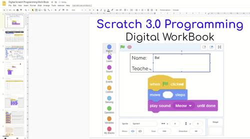 Computer Coding In Scratch Digital Workbook Skill Beginner Computer