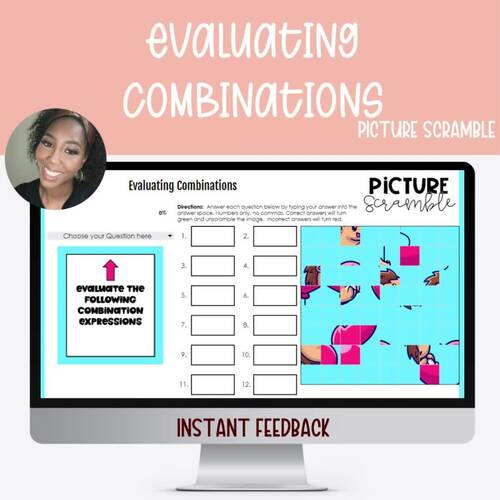 Evaluating Combinations Picture Scramble By Beyond The Math TPT