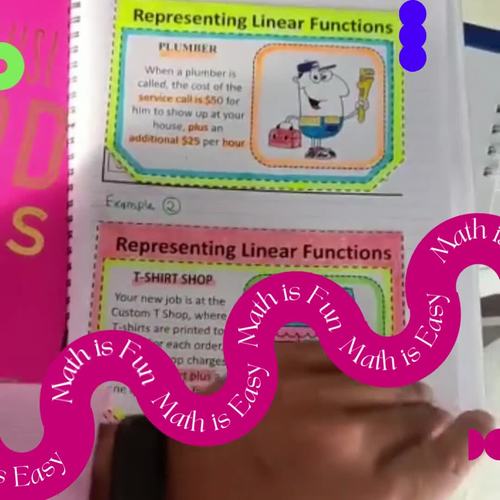Linear Functions Word Problems 7 Foldables PDF EASEL TPT