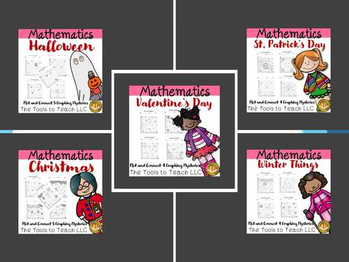 Bundle Holiday And More 30 Graphing Coordinates Plot Connect Mysteries