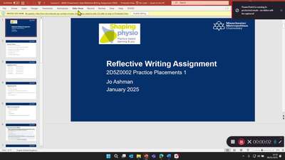 Placement prep Lecture C reflective writing assessment - mmutube