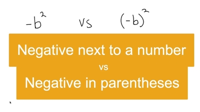 Negative next to a number vs negative in parentheses - BYU-Idaho