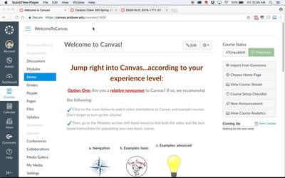 Canvas Sample Courses - MediaSpace