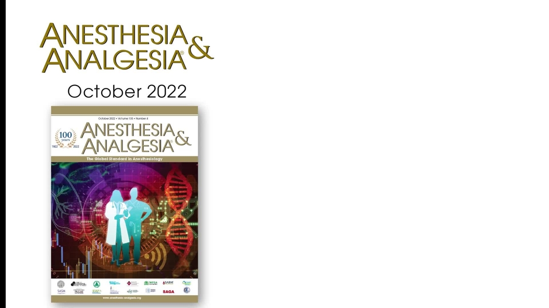 Anesthesia & Analgesia