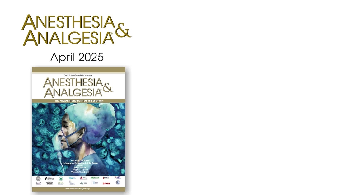 Anesthesia & Analgesia