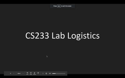 CS233 Lab Intro - Illinois Media Space