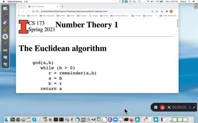 CS 173 (Spring 2021) Number Theory 1 - Illinois Media Space