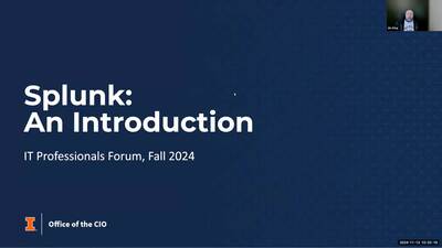 Splunk: An Introduction - Illinois Media Space