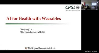 Colloquium - Chenyang Lu, "AI for Health with Wearables" - Illinois Media Space