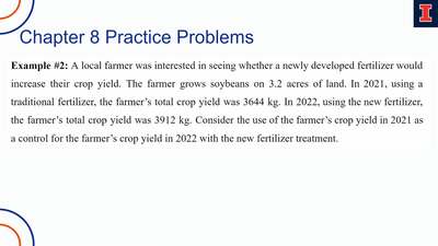 Stat 100, Day 07, Sep 11, Chapter 8 Practice Problems - Illinois Media Space
