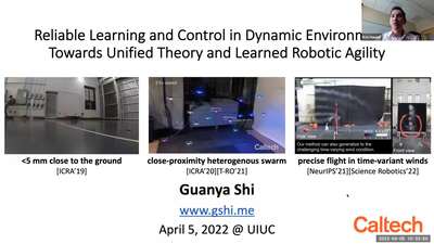 Special Seminar: Guanya Shi, "Reliable Learning and Control in Dynamic Environments: Towards ...