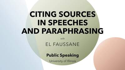 Citing Sources and Paraphrasing - Illinois Media Space