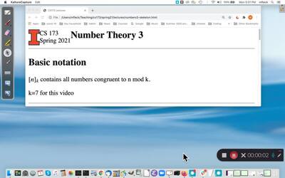 CS 173 (Spring 2021) Number Theory 3 - Illinois Media Space