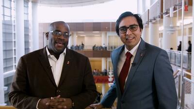 Hayden Noel and Shahbaz Gill welcome - Illinois Media Space