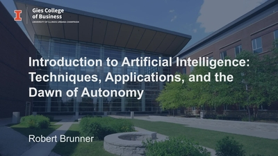 Lesson 4 Introduction to AI, Techniques, Apps, and the Dawn of Autonomy ...