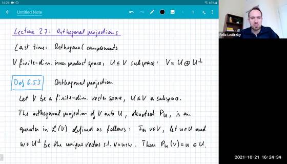 MATH 416 Abstract Linear Algebra: Lecture 27 - Illinois Media Space
