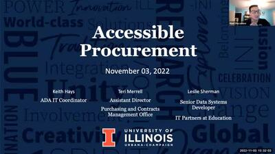 Accessibility in the Procurement Process - Illinois Media Space