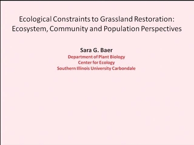 NRES 2012 Spring Seminar Series - Sara G. Baer - Illinois Media Space