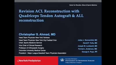 Revision ACL Reconstruction with Quadriceps Tendon Autograft ...