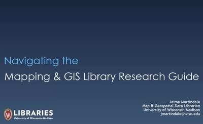Navigating the Mapping and GIS Library Research Guide - UW-Madison ...