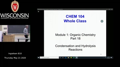 CHEM 104 Module 1 Part 18 Condensation Reactions and Ester Formation - Quiz - UW-Madison Kaltura ...