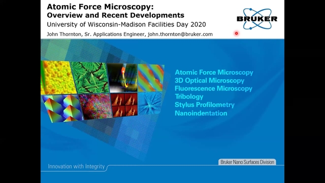 Atomic Force Microscopy - Overview and Recent Developments - UW-Madison ... Atomic Force Microscopy - Overview and Recent Developments - UW-Madison ...