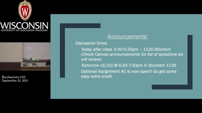 Lecture #5 - 09/22/21 - UW-Madison Kaltura MediaSpace