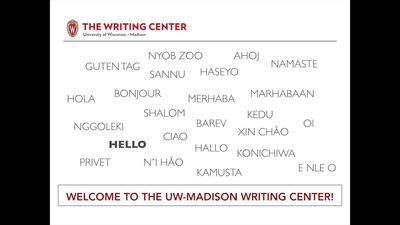 Writing Center - UW-Madison Kaltura MediaSpace