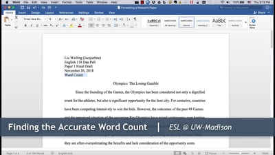 12 - Finding the Accurate Word Count: Formatting a Research Paper (Mac ...