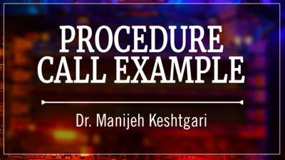 Procedure Call Example - University of Georgia Online Learning