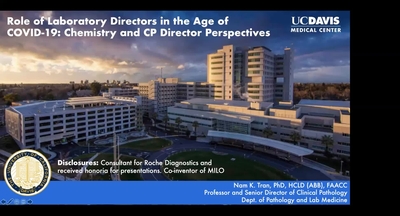 2020.07.16 - Dr. Nam Tran, UC Davis - Careers in Pathology and Laboratory Medicine - University ...