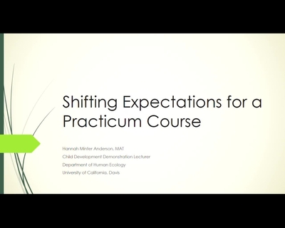 SITT 2020 Faculty Talk - Shifting Expectations for a Practicum Course ...