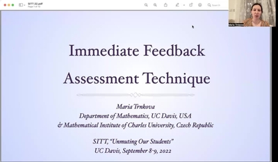 SITT 2022: Immediate Feedback Assessment Technique by Maria Trnkova ...