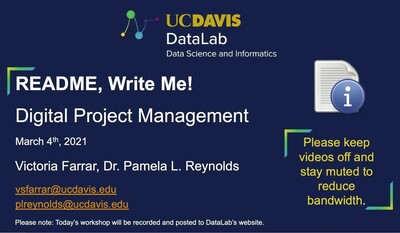 DataLab Workshop: ReadME, Write Me! 2021-03-04 - University of ...