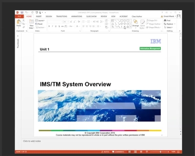 CM18 IMS TM Application Programming Unit 1 Part 1 - IBM Mediacenter