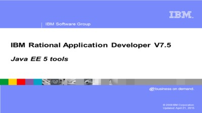 Java EE 5 tools - IBM Mediacenter