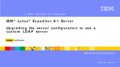 Custom LDAP configuration overview - IBM MediaCenter