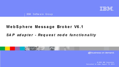 SAP adapter request node - IBM MediaCenter