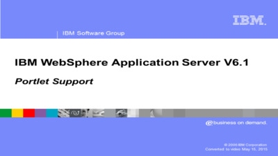 Portlet Support - IBM MediaCenter