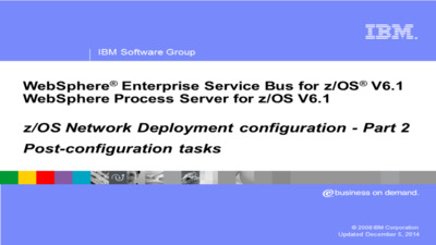 z/OS Network Deployment configuration - Part 2 - IBM MediaCenter